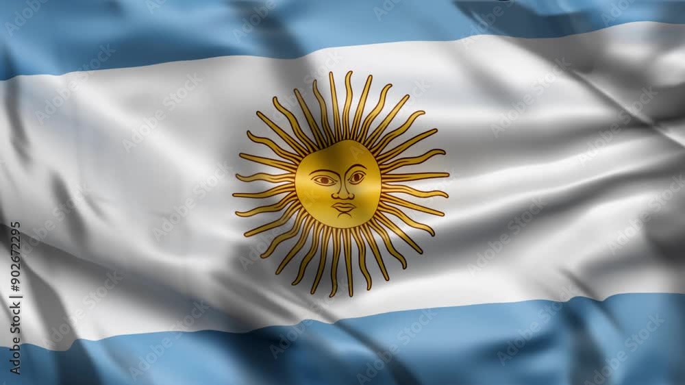 Argentina National Flag, Waving Flag of Argentina Animation, Argentina ...