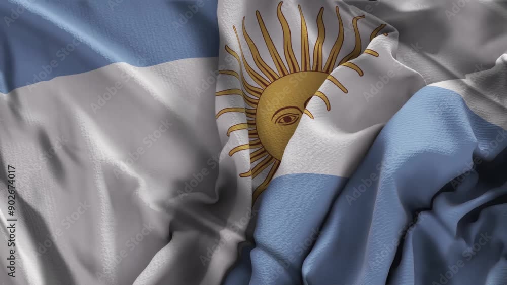 Argentina Realistic Flag Animation Effects, Argentina Flag, Waving Flag ...