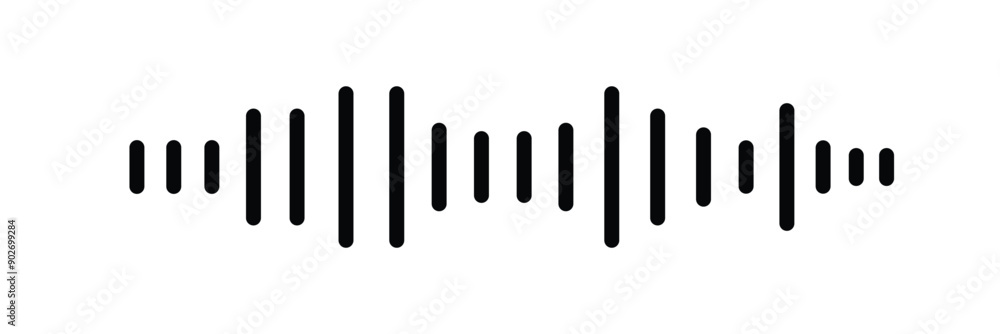 Sound wave icon. Music wave icon. Sound , audio wave or sound wave line ...
