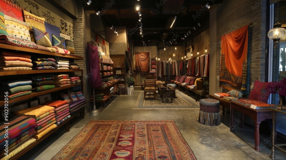 Envision a trendy store in Colombo, offering a mix of traditional Sri ...