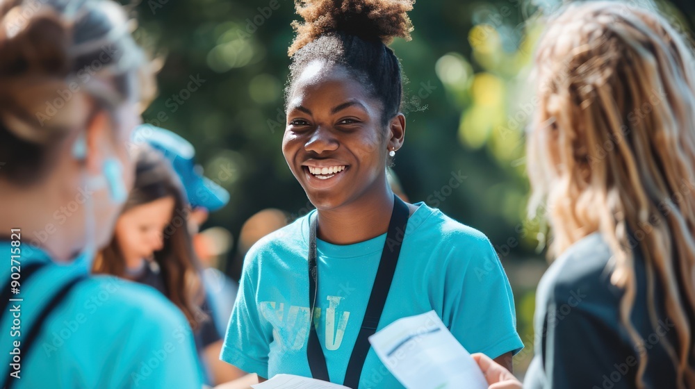 Volunteers distributing mental health awareness pamphlets at a ...