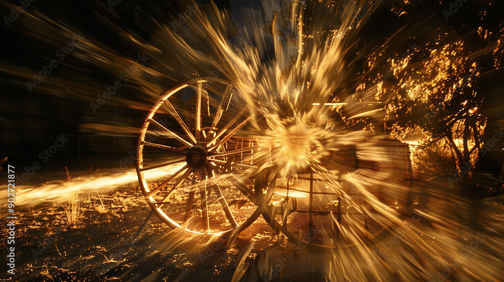 Wagon Wheel effect, where wheels appear to spin differently under ...