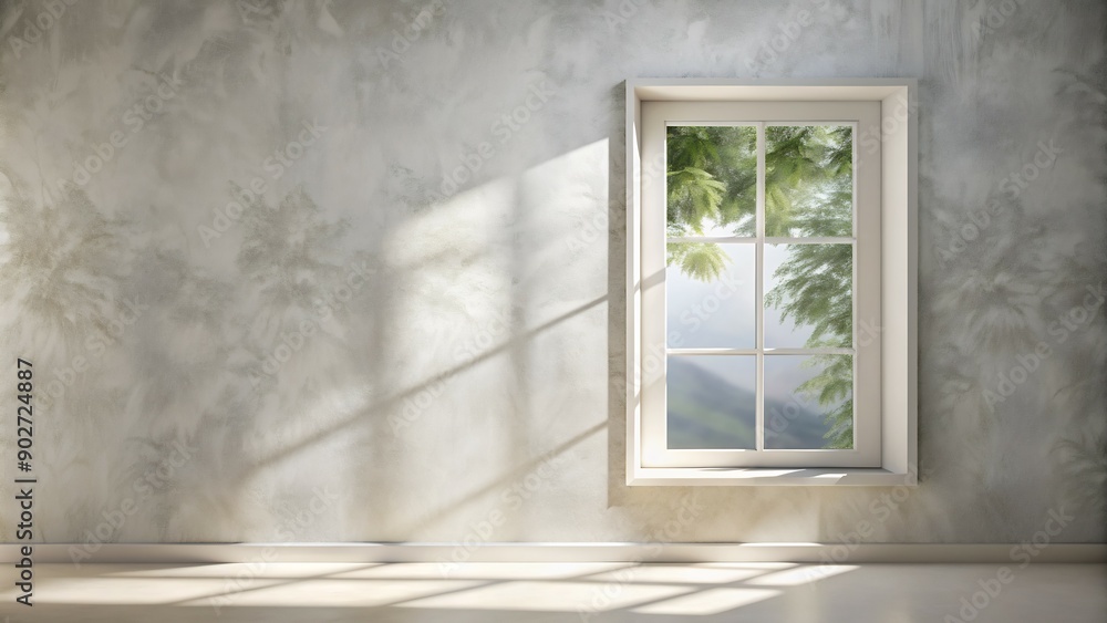 Interplay of blurred light filtering through realistic windows, casting ...