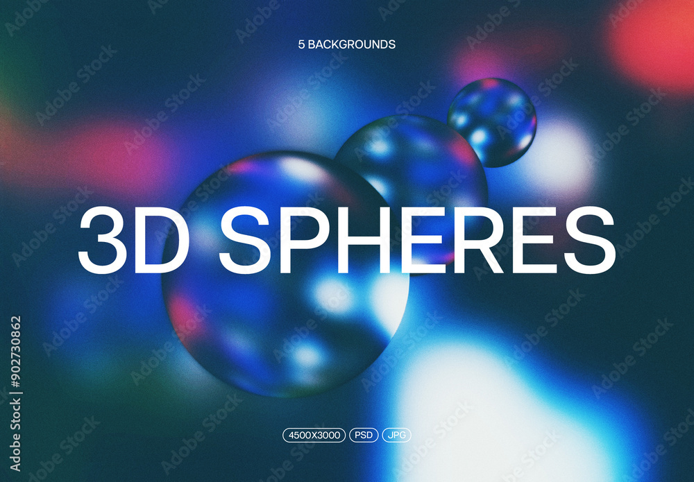 Abstract 3D Spheres Textures Stock Template | Adobe Stock