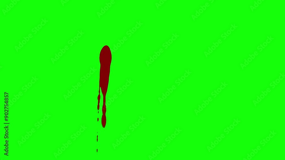 Different style blood splatter on green screen chroma, easy to cut ...