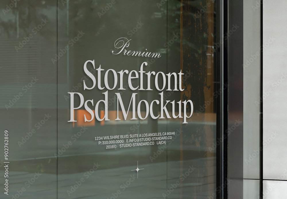 Retail Storefront Window Mockup Stock Template | Adobe Stock