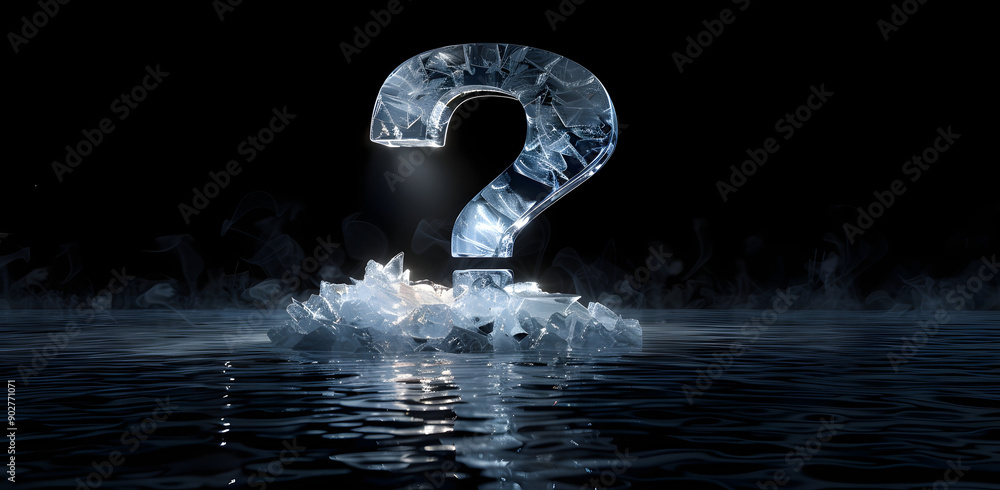 "Question Mark in the Shape of an Iceberg Video Background" Stock Photo ...