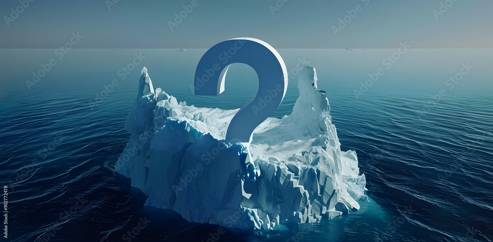 "Question Mark in the Shape of an Iceberg Video Background" Stock Photo | Adobe Stock