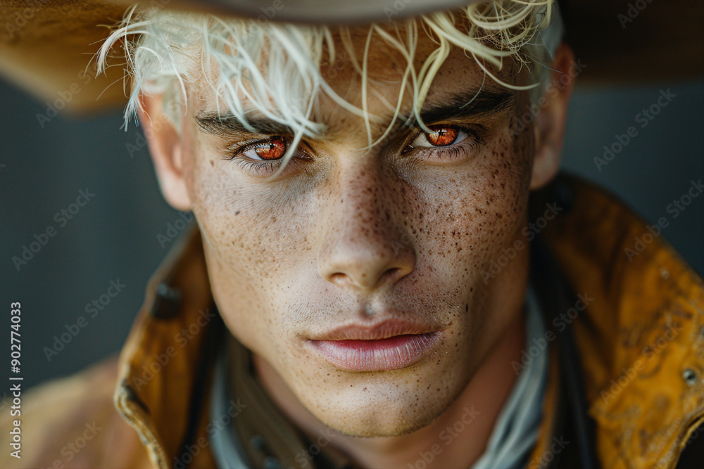 Dangerous cowboy western movie personage with gun and horse made with ...