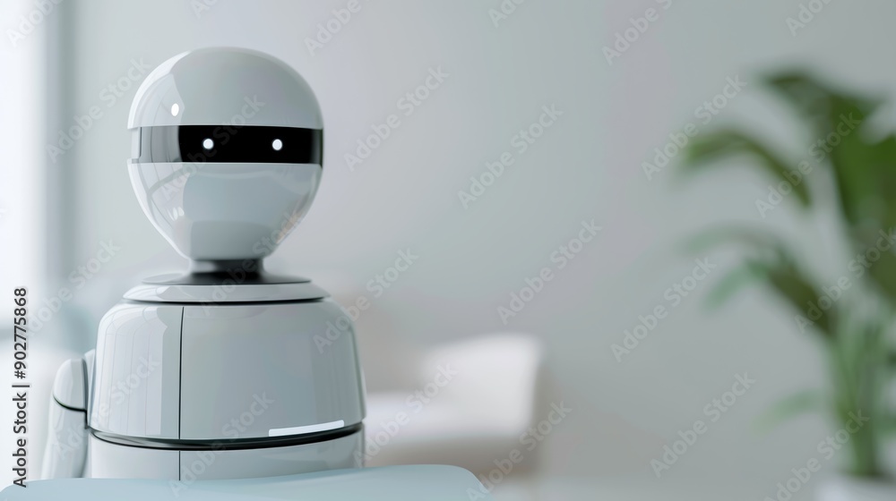 A detailed shot of a robot using a 3D printer to create a custom ...