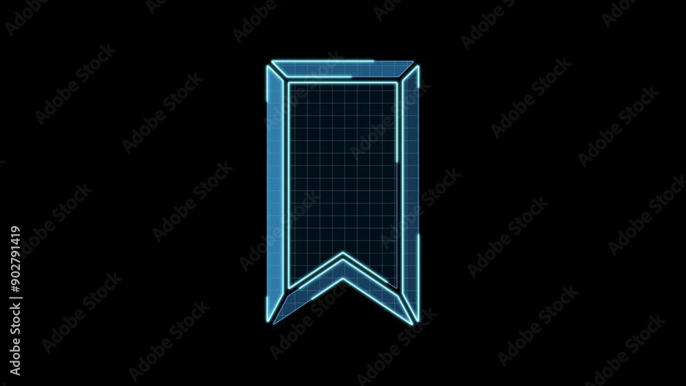 Bookmark save icon motion animation, continuous seamless loop from 1 to ...