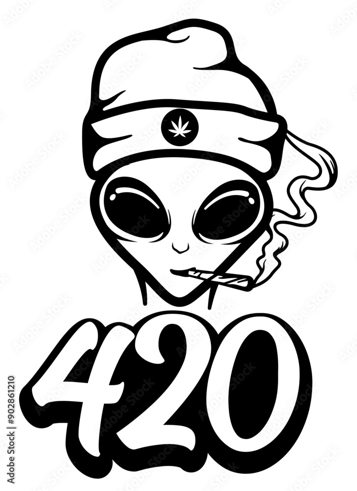 Alien | Smoke Weed Alien | #420 | Alien | Weed life | Alien With ...