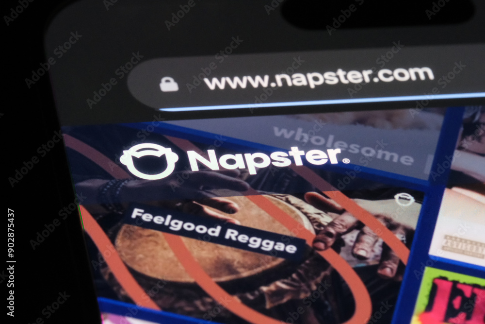 Shanghai,China-July 30th 2024: Napster company brand logo on website ...