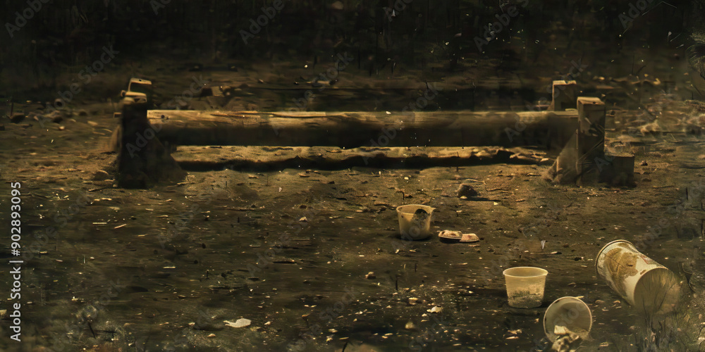The Long Jump to Success: A broken hurdle, lying on its side on a dirt ...