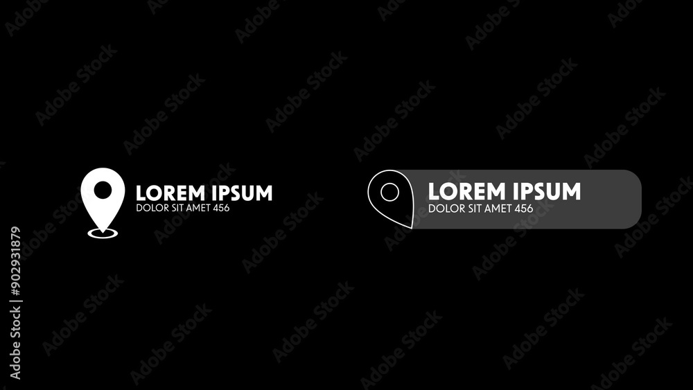 Clean Location Lower Thirds Stock Template | Adobe Stock