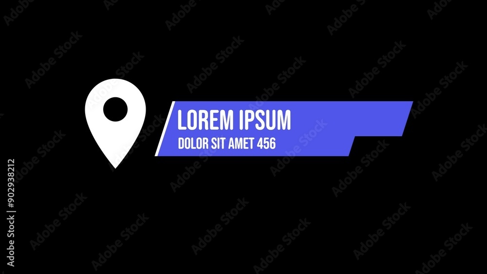 Modern Pin Location Title Stock Template | Adobe Stock