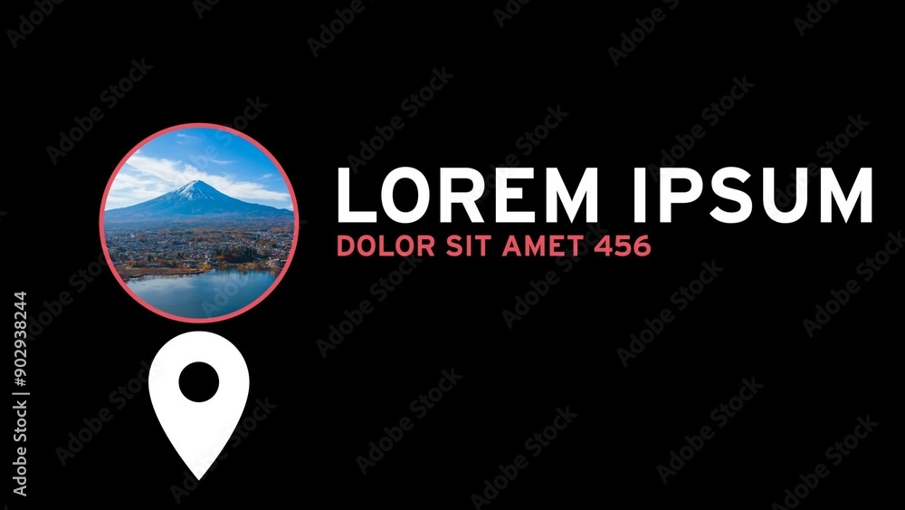 Modern Clean Location Title With Photo Stock Template | Adobe Stock