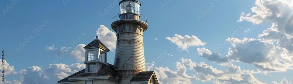 Detailed lighthouse with textures and details3D Model illustration ...