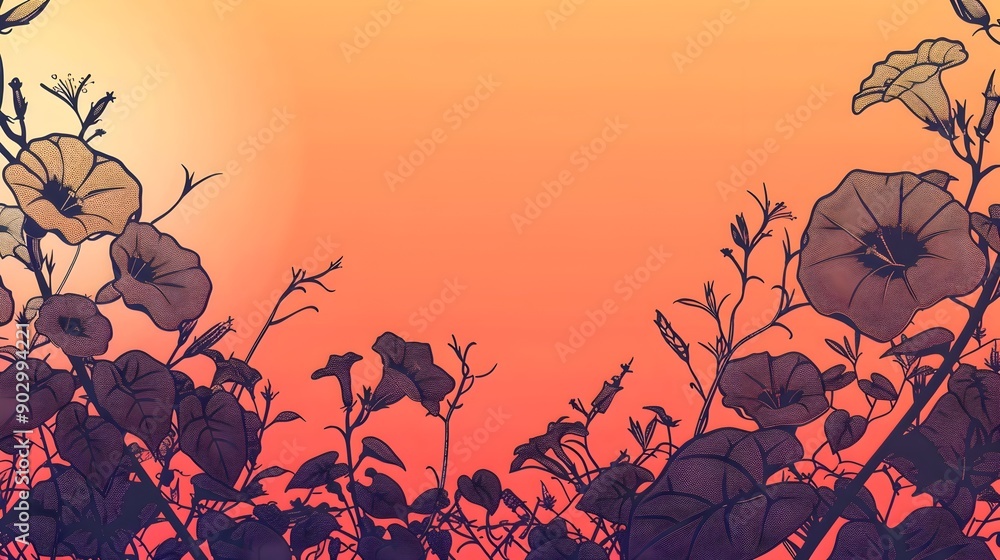 Doodle Page Print Border Design with Blank Space for MockUp and ...