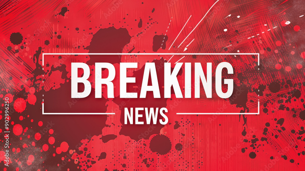 Breaking News Background with Red Abstract Design and Bold Text Stock ...