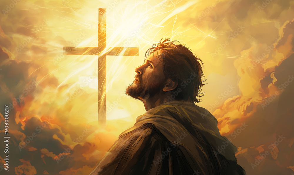 Jesus carrying the cross during Passion Week symbolizing pain and ...