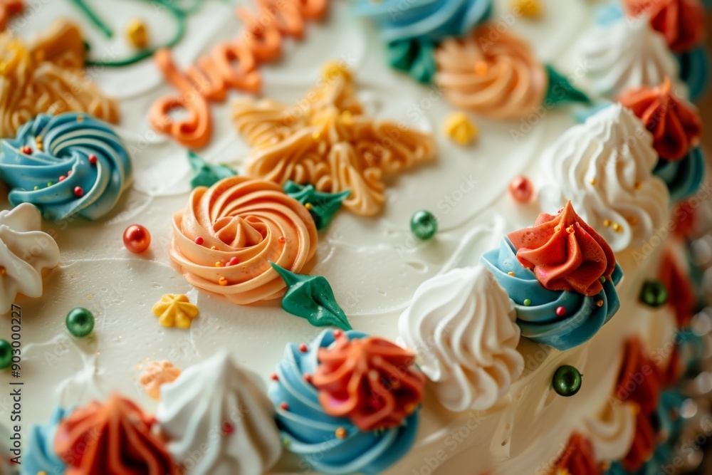 A stunning Juneteenth-themed cake with colorful decorations and bold ...