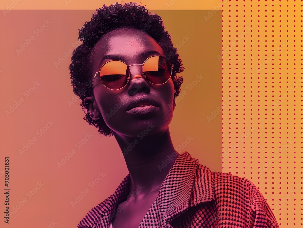 Illustration of A trendy Instagram post template with stylish dot fonts ...