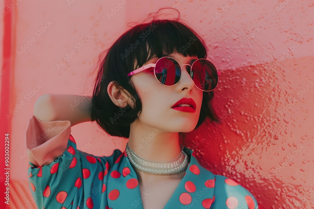 Illustration of A trendy Instagram post template with stylish dot fonts ...