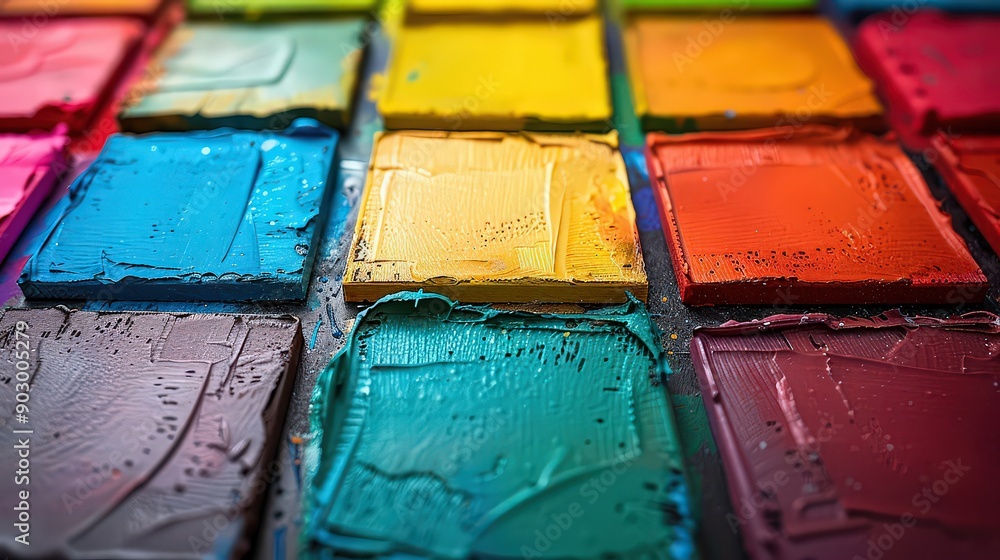 A vibrant image of signs painted with plant-based inks and dyes ...