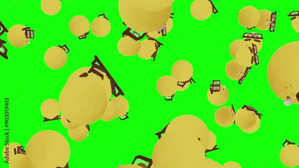 flying emoji All Time Favorite Animated Emoji on green Background ...