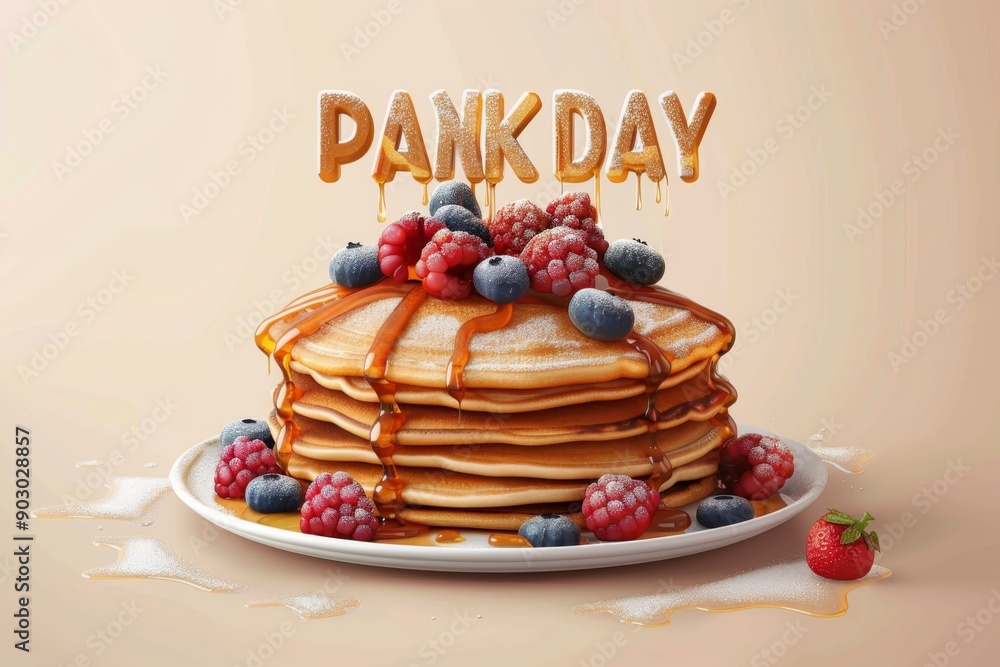 A lively scene capturing the essence of Pancake Day festivities, with ...