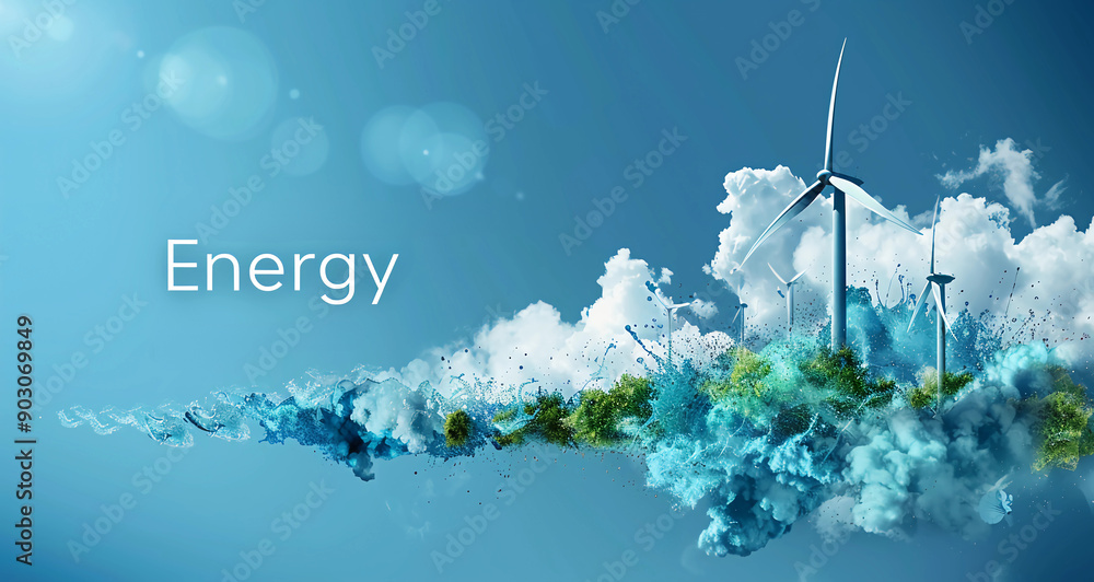 Stock image of clean energy designed to celebrate and promote clean and ...