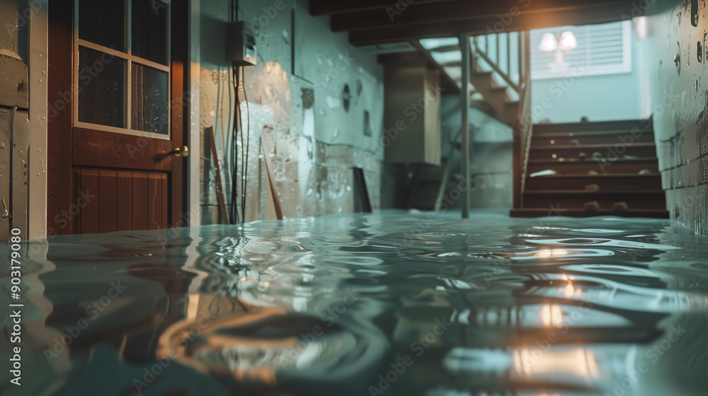 Repairing a flooded basement after a burst pipe and preventing future ...