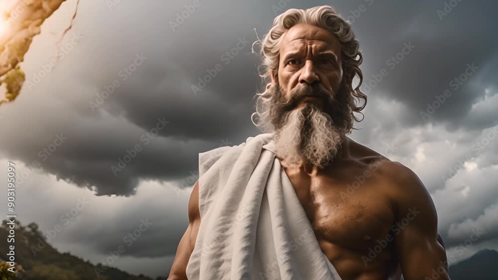Ancient Greek God, Zeus god of the sky, lightning, thunder, Zeus on ...