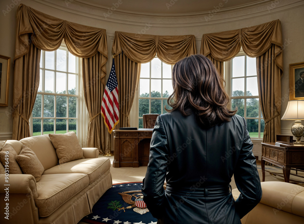 Democrat female politician standing in the oval office of the White ...