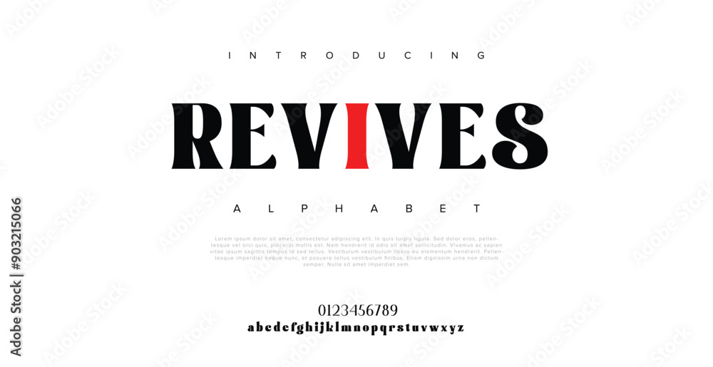 Revives Creative modern alphabet. Dropped stunning font, type for ...