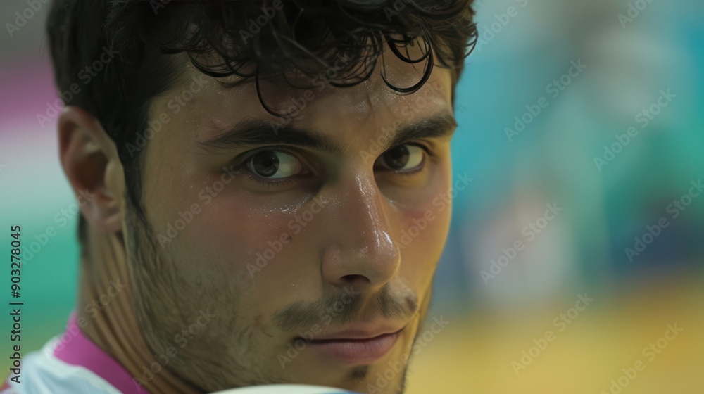 Powerful Handball Player's Precision Grip for Summer Olympics - Stock ...