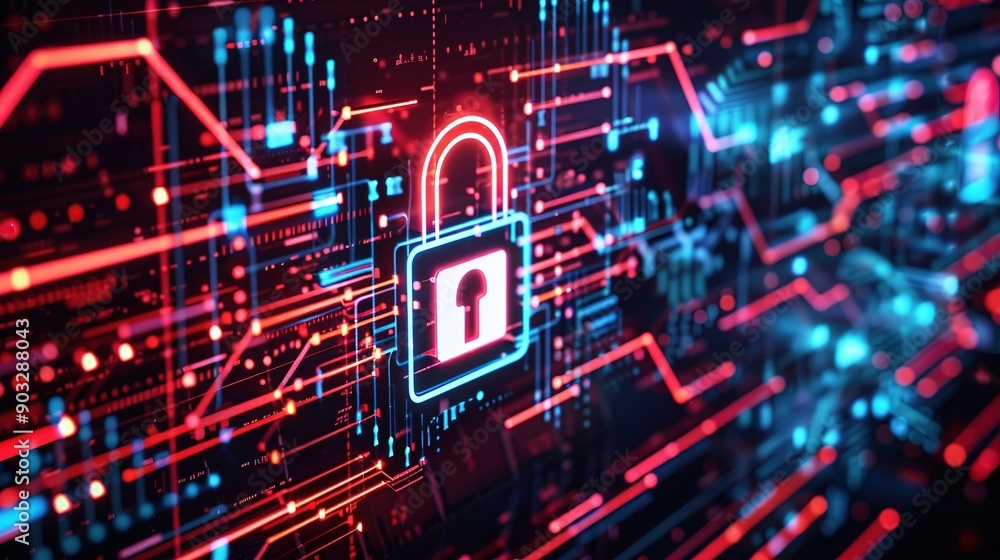 Advanced Cyber Security Concept with Futuristic Technology Design ...