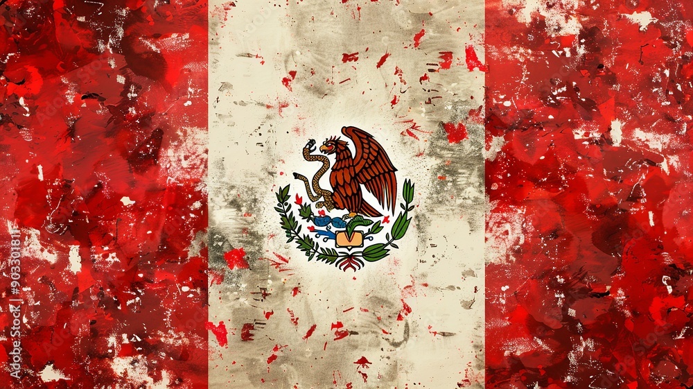 This digital illustration showcases the Peruvian flag with crisp and ...