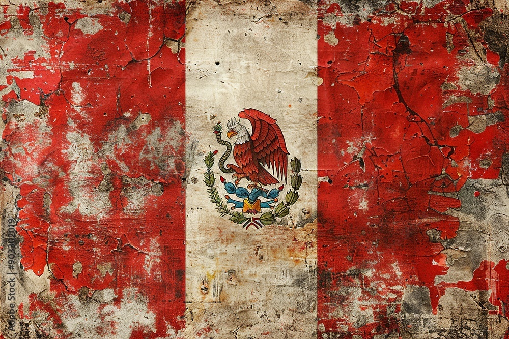 This digital illustration showcases the Peruvian flag with crisp and ...
