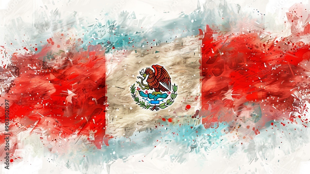 This digital illustration showcases the Peruvian flag with crisp and ...