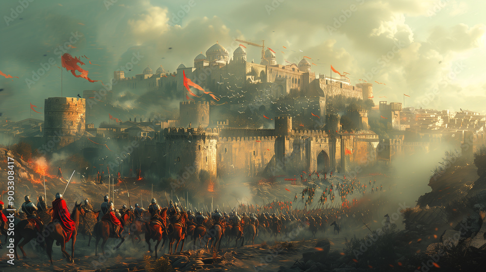Dramatic Reconstruction of the Fall of Constantinople: Ottoman Troops ...