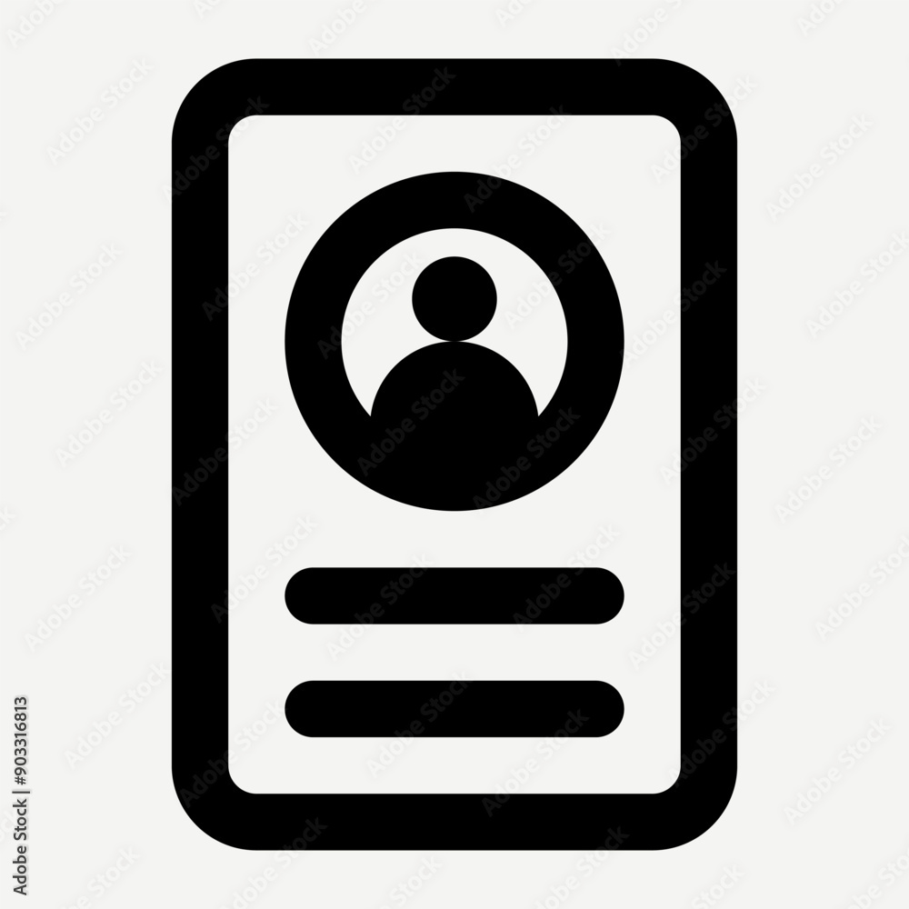 Id card icon, Identification card illustration is suitable for use as ...
