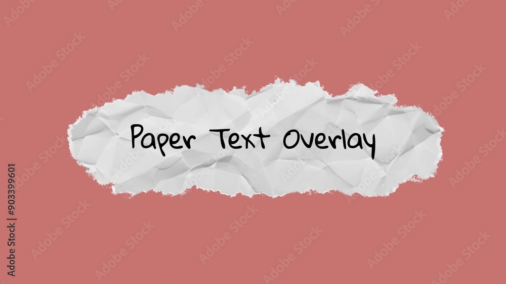 Text Overlay with Paper Rip Texture Stock Template | Adobe Stock