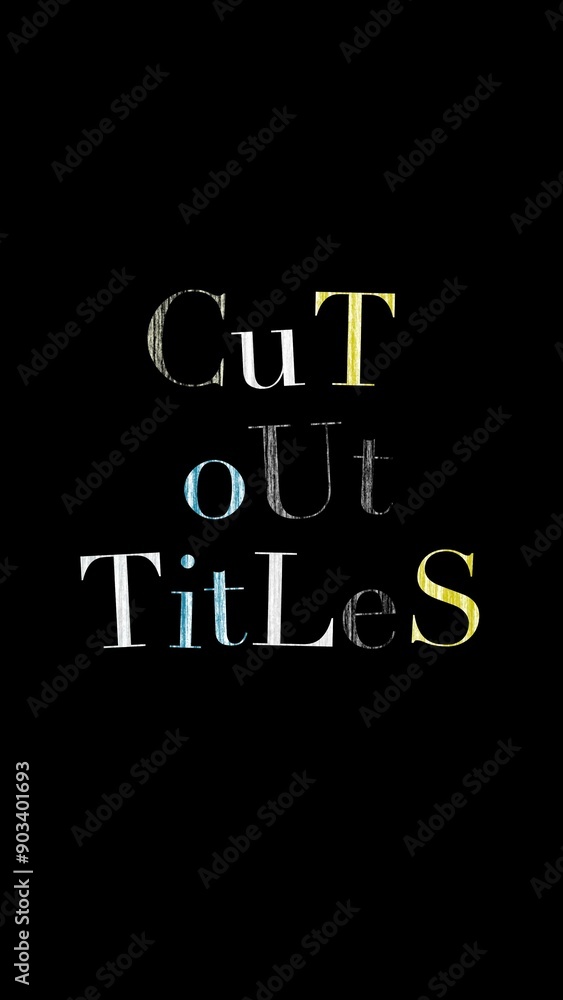 Vertical Cut Out Collage Type Letter Shake Stock Template | Adobe Stock