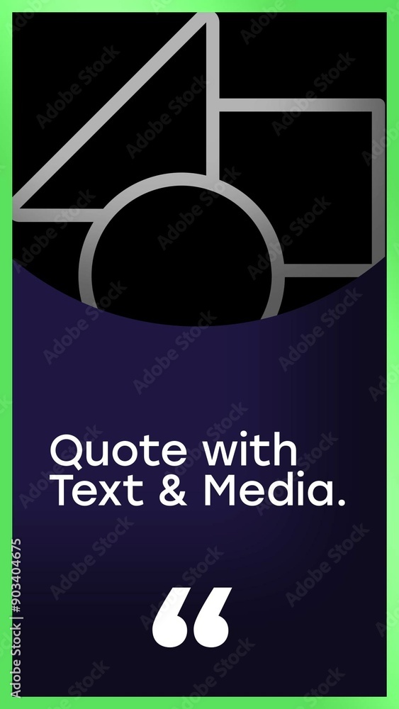 Vertical Quote with Text and Media Stock Template | Adobe Stock