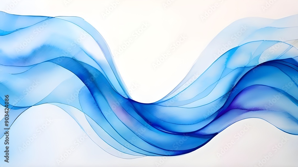 Abstract blue background ,Blue curve design smooth shape by blue color ...