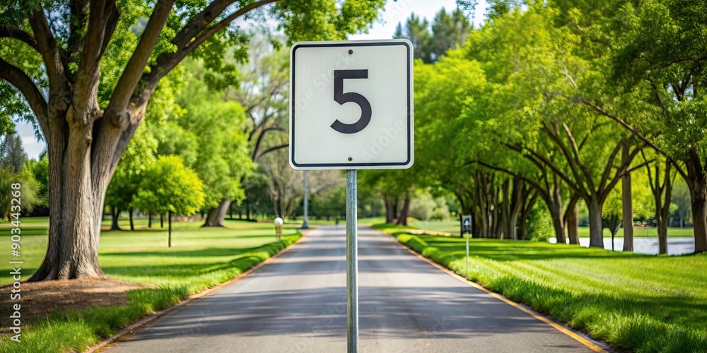 Speed limit sign in the park with 5 mile limit, park, speed limit, sign ...