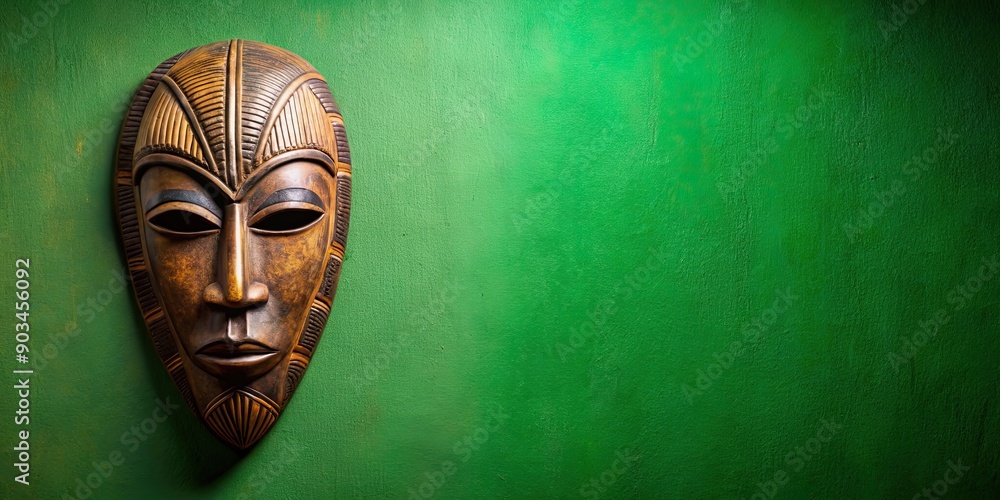 Old African mask on green background, African, mask, traditional ...