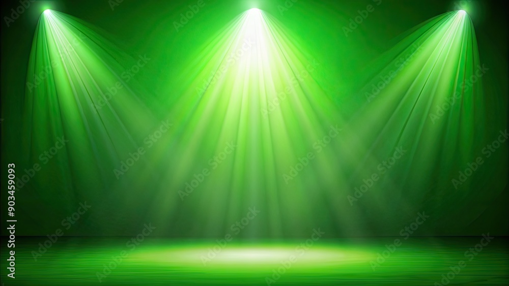 Green gradient background with a grainy glowing effect and a spotlight ...